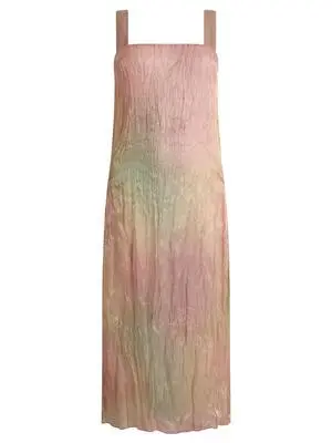 Ralph Lauren Jenkin Crinkled Organza Midi Dress - Multi