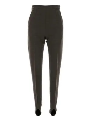 JIL SANDER Mud Stretch Wool-blend Pants - Brown