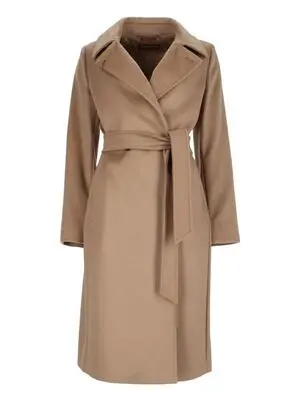 Max Mara Max Mara Wool Overcoat In Vestaglia Style Beige