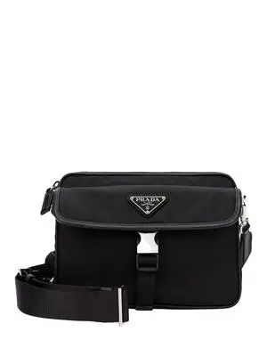 Prada 16 Cm Mini Re-nylon Shoulder Handbag - Black