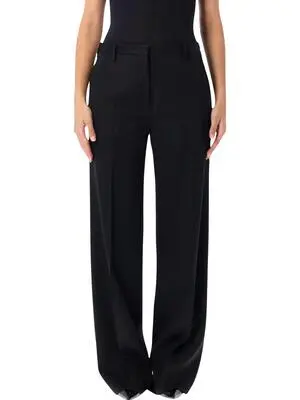 Fendi High-waist Wide-leg Trousers - Nero