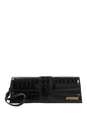 Jacquemus Jacquemus Jacquard Mini Bambino Leather Shoulder Pouch Bag Black