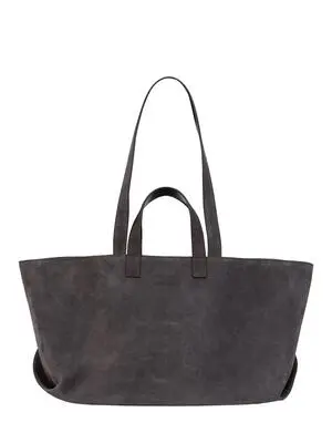 A.p.c. Gray Suede Tote Handbag With Pouch - Grey