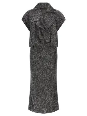 Missoni Sequin Zigzag Dress - Gray