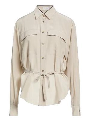 Brunello Cucinelli Shirt Taupe Size Silk - Grey
