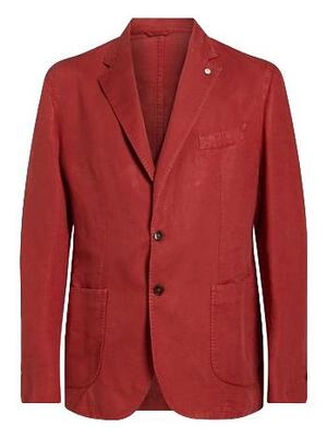 L.B.M. 1911 L. B.m. 1911 Blazer Rust Size Linen, Cotton - Red