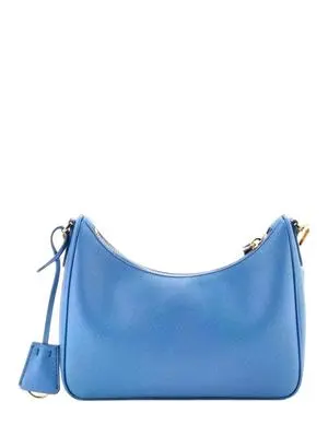 Prada Re-edition 2005 Shoulder Bag Saffiano Leather Small Crossbody Bag - Blue