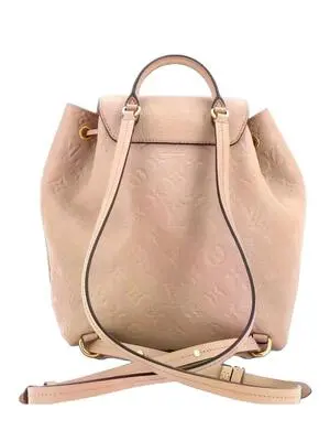 LOUIS VUITTON Montsouris Nm Monogram Empreinte Leather Pm Backpack - Grey