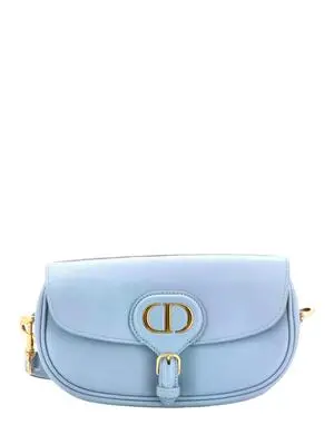 Dior Bobby Flap Bag Leather East West Crossbody Bag - Blue
