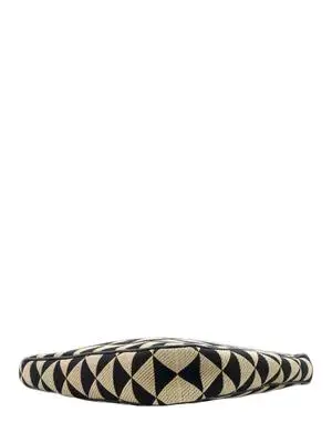 Prada Symbole Triangle Bag Jacquard Mini Shoulder Bag - Black