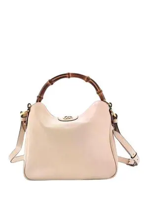 Gucci Diana Nm Bamboo Shoulder Bag Leather Small Tote Bag Neutrals