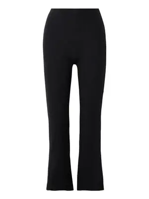 LESET Rio Cropped Stretch-ponte Flared Pants - No