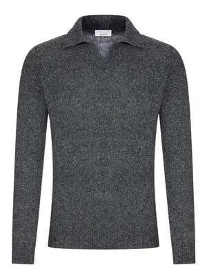 ROBERTO COLLINA Polo-collar Knitted Sweater - No