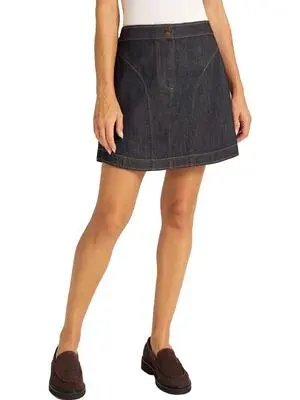 Matty M. Nessa Seamed Miniskirt - Denim
