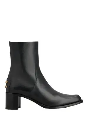 TOD'S Metal Dots Ankle Boots In Leather - Black