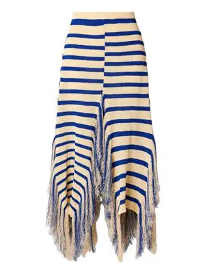 Proenza Schouler Simple Fringed Dress - Blue