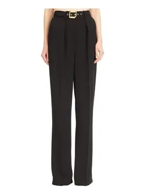 Elisabetta Franchi Pleated Casual Trousers - Black