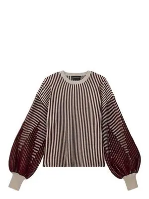 Emporio Armani Bicolor Crewneck Sweater - Red/grey