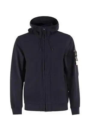Stone Island Soft Shell-r Hooded Jacket - Blue