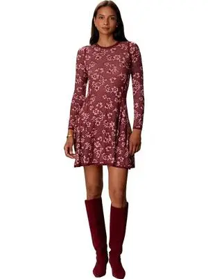 Rebecca Taylor Daleney Jacquard Sweater Dress - Cotto/blush