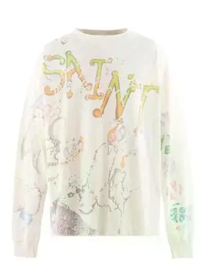 SAINT MXXXXXX X Coco Star Sims Graphic-print T-shirt - Neutrals