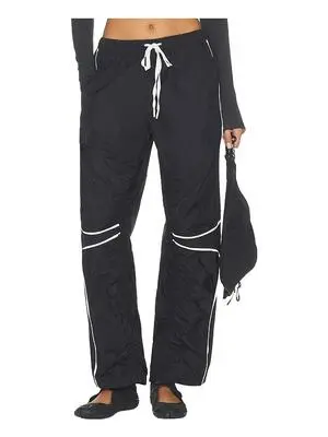 Free People X Track Star Pant In Black - Black Combo