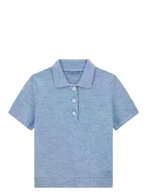 GUESS Ophelia Crystal-embellished Polo Top
