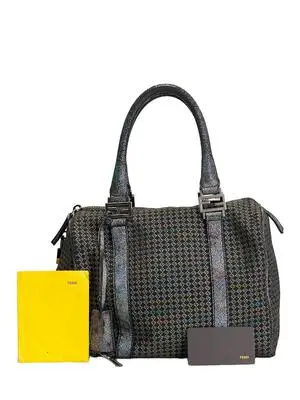 FWRD RENEW Fendi Bauletto Boston Bag - Gray