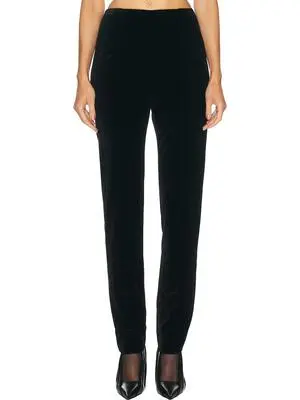 Khaite Ryden Velvet Pant - Black