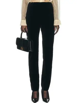 Khaite Ryden Velvet Pant - Black