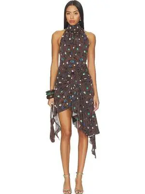SIEDRES Toni Dress In Brown - Multi