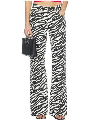 Lioness Peak Jeans In Black & White - Zebra