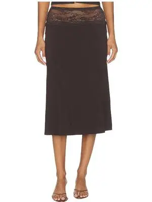 Lioness First Kiss Midi Skirt - Chocolate