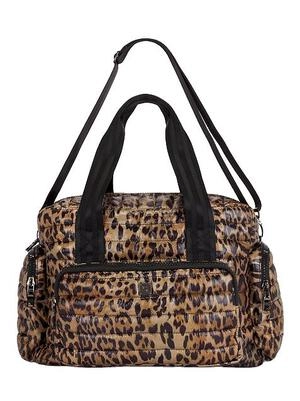 THINK ROYLN Voyager Travel Bag In Brown - Leopard