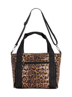 THINK ROYLN Jr. Jetset Wingman Crossbody Bag In Brown - Leopard