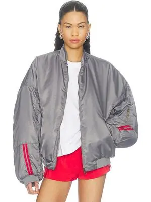 Lioness Bloom Bomber Jacket In Grey - Titanium