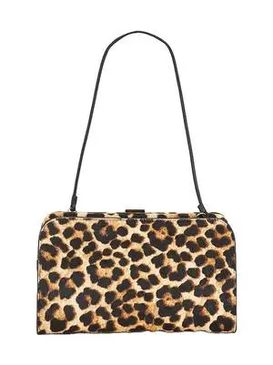 LOEFFLER RANDALL Brushed Hair Calf Clutch In Brown - Leopard