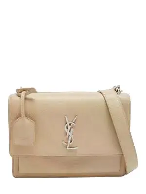Saint Laurent 2016 Medium Sunset Shoulder Bag Neutrals