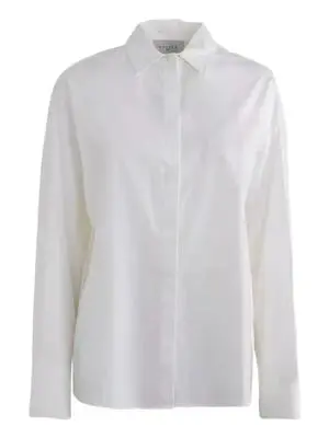 GAELLE PARIS Rhinestone-logo Shirt - White