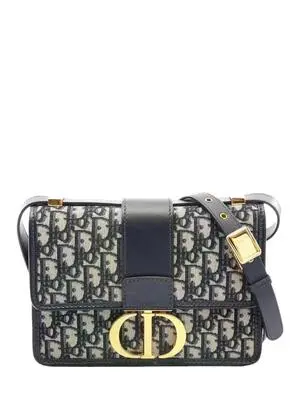Dior 2010s 30 Montaigne Oblique Shoulder Bag - Blue
