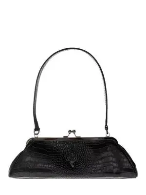 KURT GEIGER Kensington Croc-effect Leather Shoulder Bag