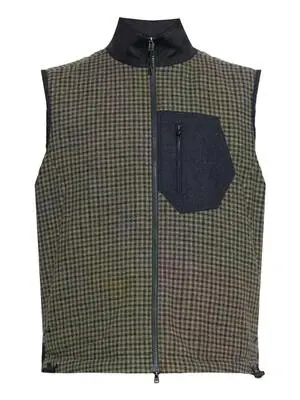 Sease Reversible Houndstooth-pattern Gilet - Brown