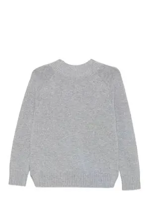 PUROTATTO Raglan-sleeve Ribbed-trim Sweater - Grey
