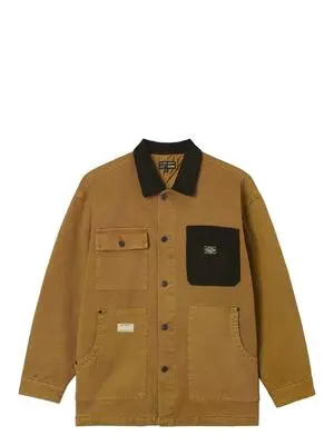 Izzue Corduroy-collar Patch-pocket Shirt Jacket - Brown