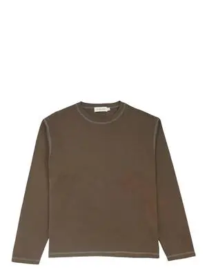 ANOTHER ASPECT Another 3.0 Contrast-stitch Long-sleeve T-shirt