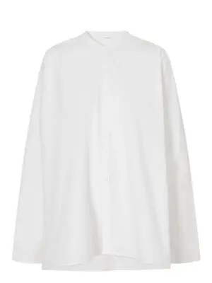 RUOHAN Kael Asymmetrical Cotton-poplin Shirt White