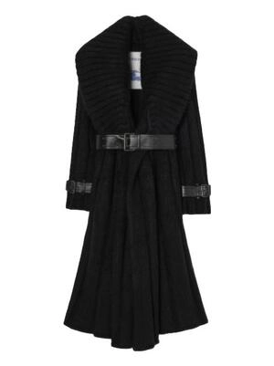 Burberry Wool Mohair Silk Coat - Black
