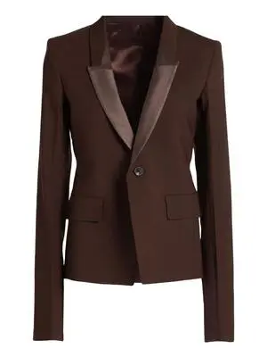 Rick Owens Simple Single- Blazer - Brown