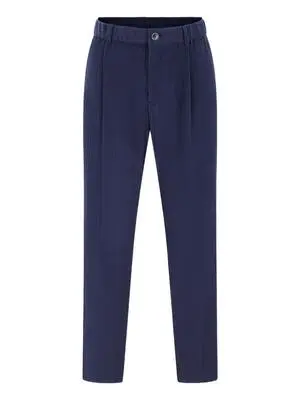 Herno Herno Pleated Corduroy Pants Blue