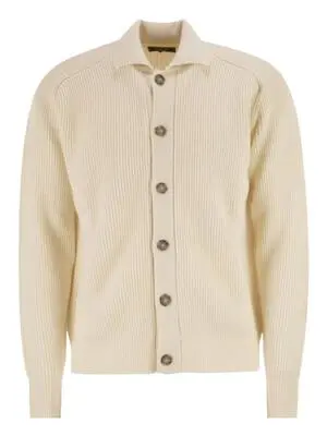 Peserico Button-front Long-sleeve Knit Top - Cream